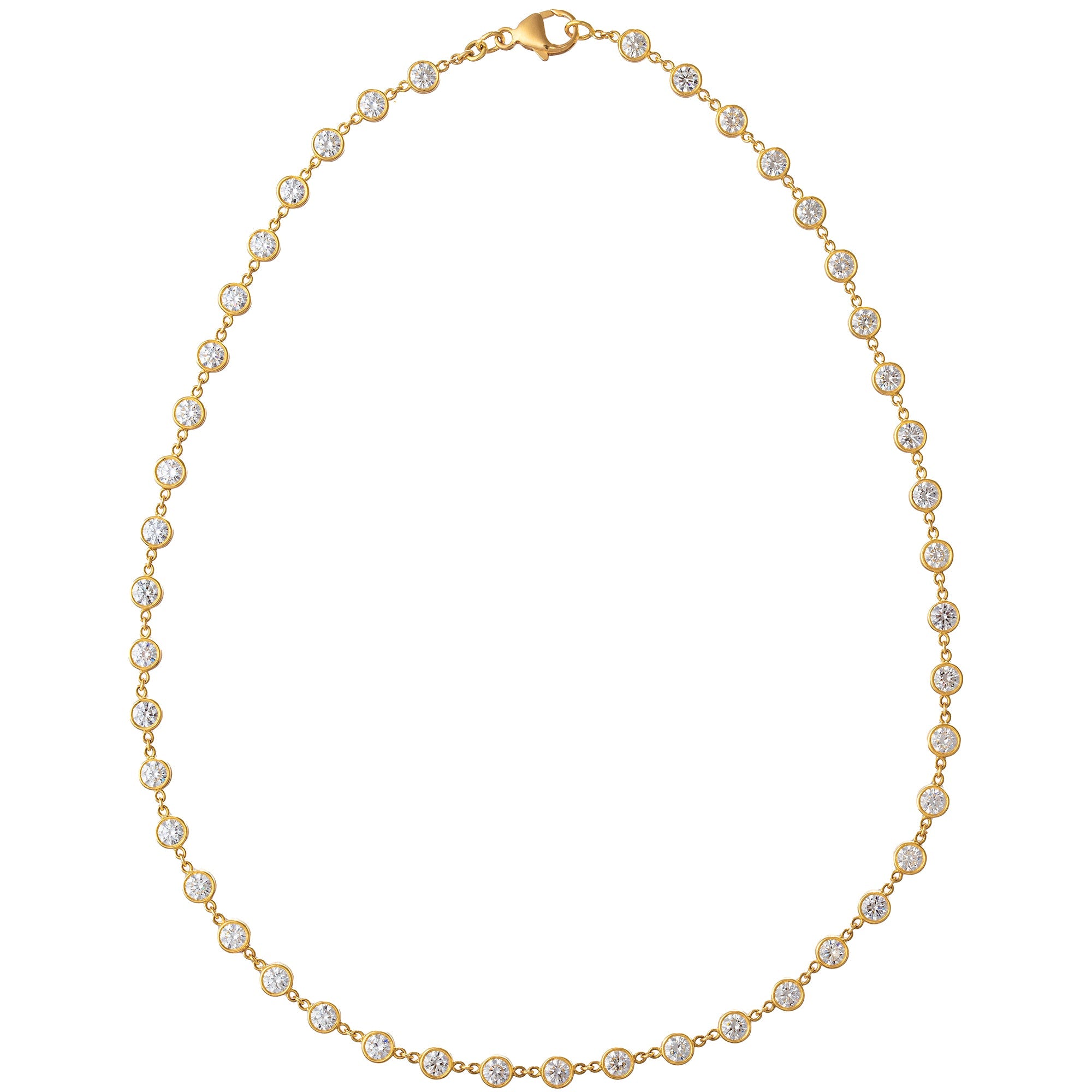 12ct Round Brilliant Diamond Chain Necklace – Greenleaf & Crosby